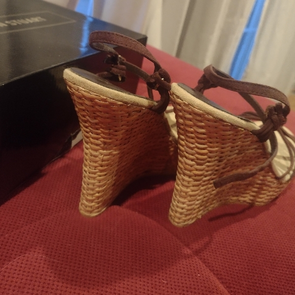 Colin Stuart | Shoes | Colin Stuart Brown Wedge Sandals | Poshmark